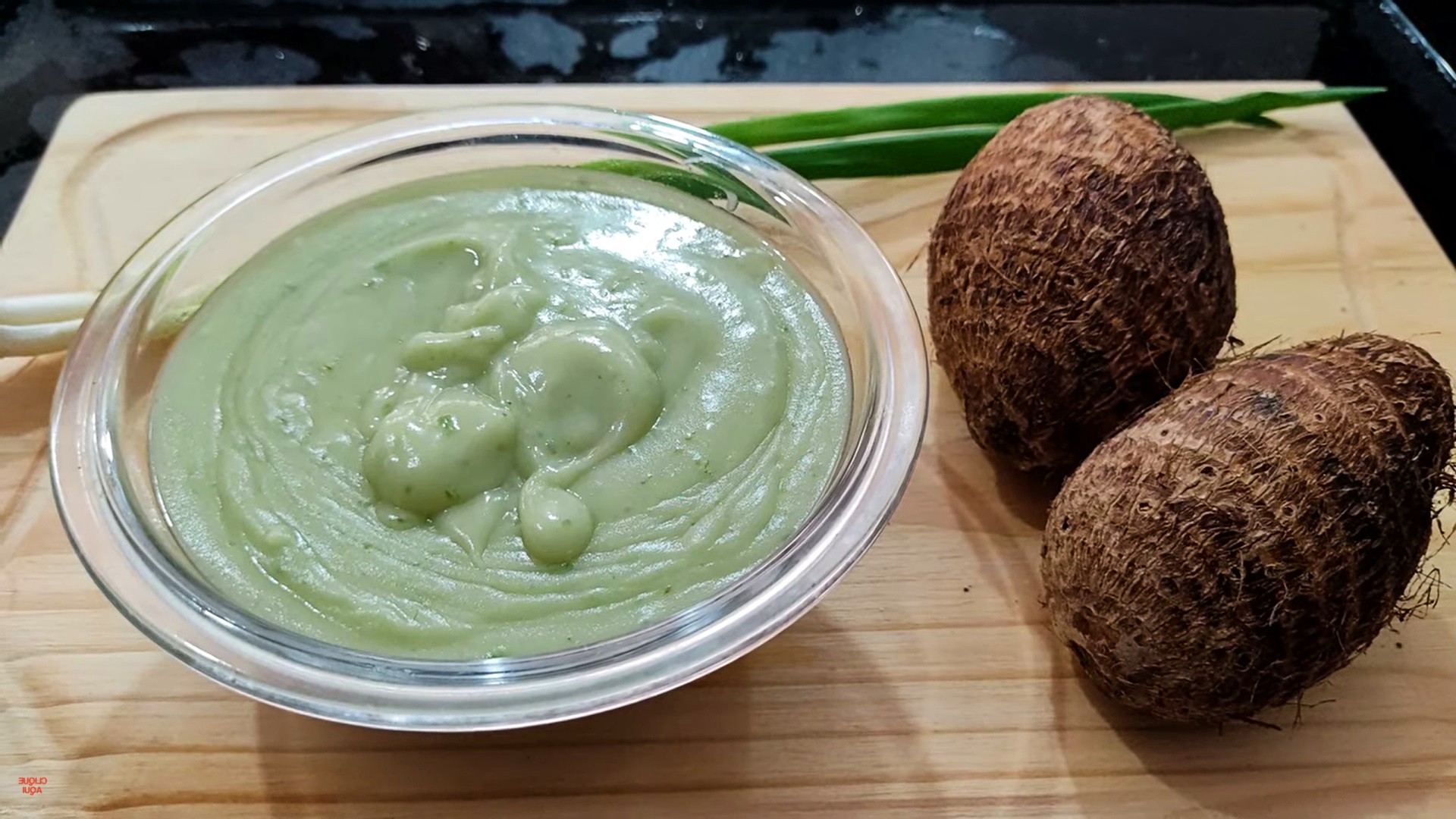 Purê de Inhame com Cebolinha