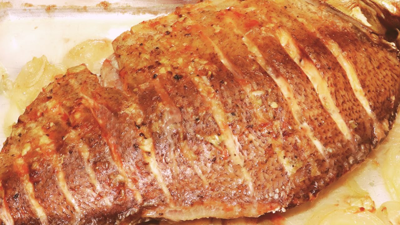 Peixe Assado ao Limão e Ervas